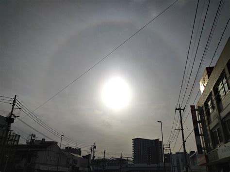 ハロ🌈を観測しました。 お天気下り坂のサ 福岡県北九州市八幡西区 ゼン ウェザーニュース