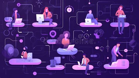 Generative Ai Tiny Male And Female Stock Illustration Illustration