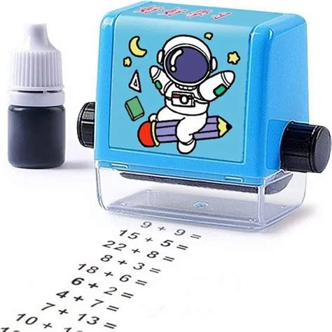 Roller Stamp Plastic Number Rolling Stamp Addition Subtraction Math At