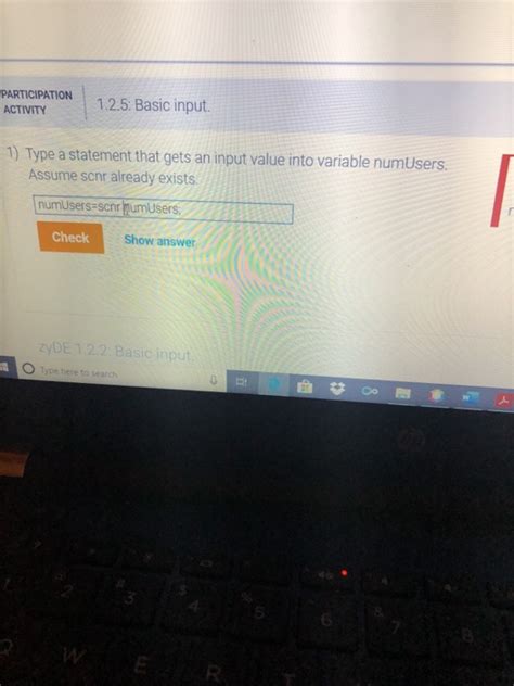 PARTICIPATION Basic Input ACTIVITY Type A Chegg Com