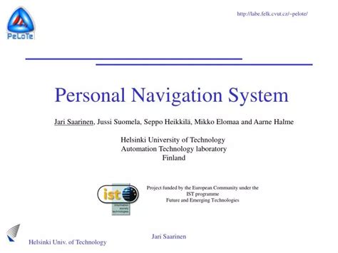 Ppt Personal Navigation System Powerpoint Presentation Free Download