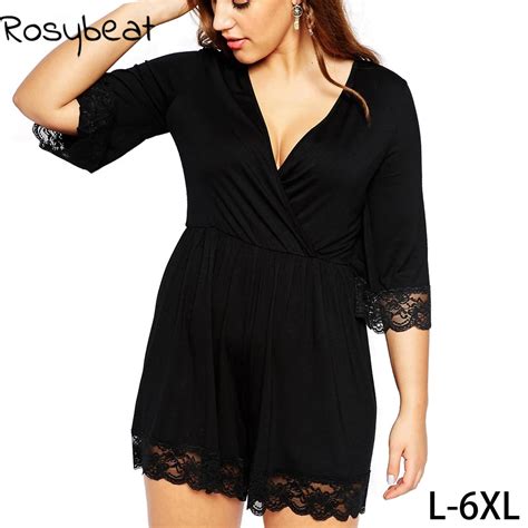 Buy Deep V Neck Rompers 3xl 4xl 5xl 6xl Jumpsuit Women