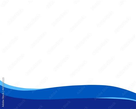 White Background With Blue Curve Bottom Border Blank Space Presentation Page Graphic Design