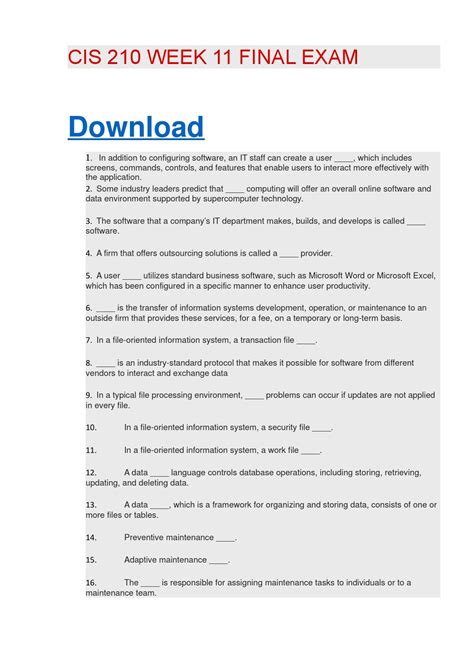 Cis Week Final Exam By Dean Murphy Issuu