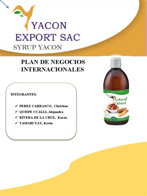 Tesis Jarbe De Yacon Pdf Producto Negocio Marketing