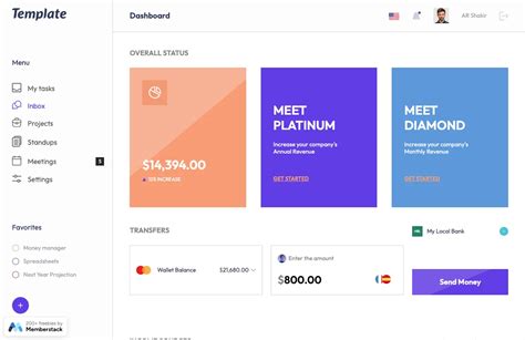 Freelancer Dashboard Template Webflow Template