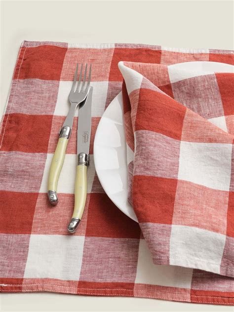 Paprika Linen Tablecloth 100 Pure Linen Carlotta Gee