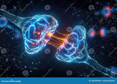 Neural Connection Nerve Synapse Intricate Junction Where Nerve Cells Communicate Essential