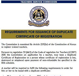 How To Replace Your TSC Certificate Of Registration Newsblaze Co Ke