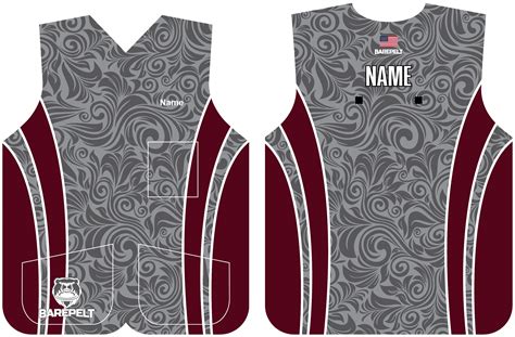 Engraved Burgandy Vest Barepelt