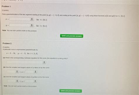 solved problem 1 3 points find a parametrization of the