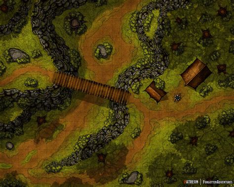 Oc Art 25x20 Forest Camp Battle Map Rbattlemaps