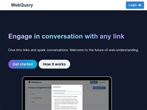AI Powered Web Exploration WebQuery 链接探索与交流未来网页理解的先驱
