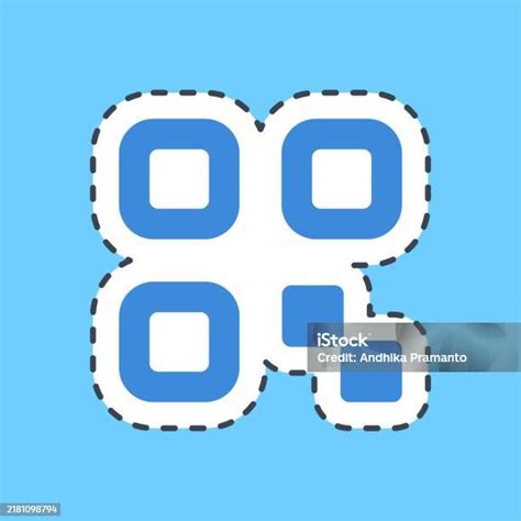 절단선 스티커 Qr 코드 바코드 및 Qr 코드 요소 인쇄물 포스터 로고 광고 인포그래픽 등에 적합합니다 Brand Name Smart Phone에 대한 스톡 벡터 아트 및