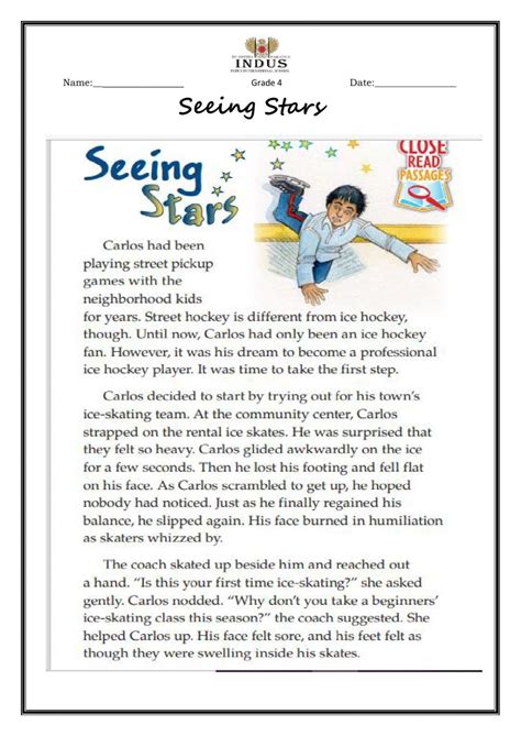 Grade 4 English Worksheets Comprehension Reading Worksheets K5