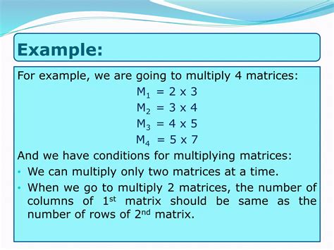 matrix chain multiplication by mhm pptx physics science