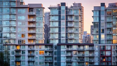Modern Condominium Buildings Stock Illustration Illustration Of Rise