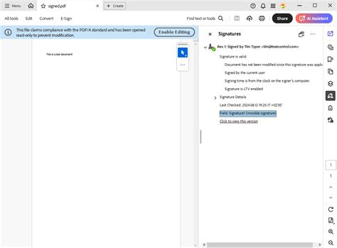 Sign Documents With A Self Signed Digital Id From Adobe Acrobat Reader In Net C