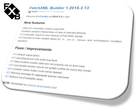 Fetchxml Builder Update