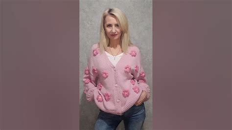 Кардиган с цветами Скоро МК Knitting Knit вязання Shorts вязание
