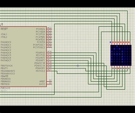 interfacing atmega16 microcontroller with dot matrix led display 5