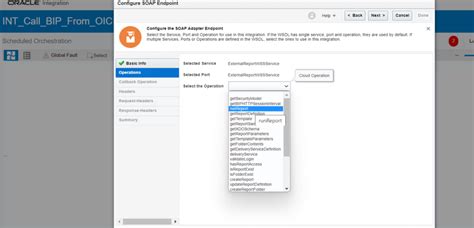 how to call a bip report from oic