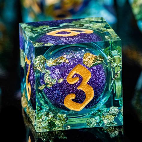 Aruohha Liquid Core Dnd Dice Set 7pcs Resin Sharp Edged