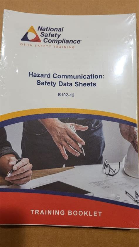 Hazcom Safety Data Sheets Employee Training Booklet On Galleon