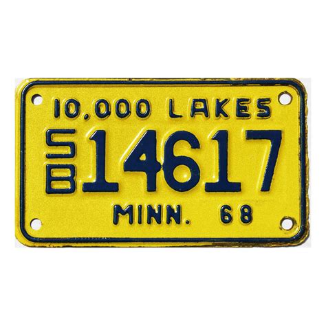1968 Minnesota Scooter Bike 14617 Vintage Cycle Plates