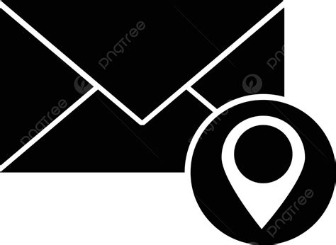 flatstyle black and white icon depicting a search for email location