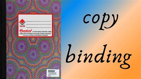 How To Bind Copy At Homecopy Bindingeasy Method Youtube
