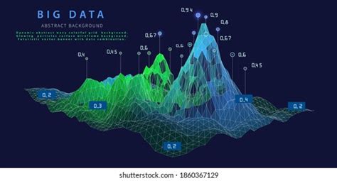 Abstract Analytical Background Wireframe Algorithm Analyze Stock Vector