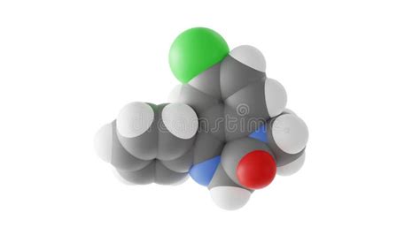 Diazepam Molecule Valium Molecular Structure Isolated 3d Model Van