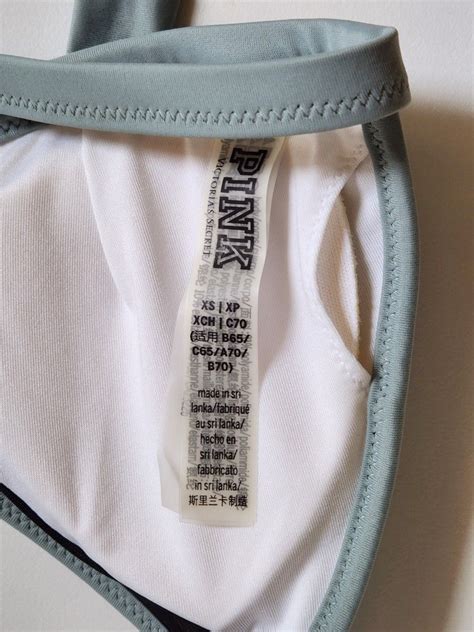 Victoria Secret Swimwear Triangle Bikini Top Sage Green Xs Womens