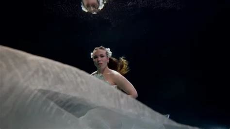 Beautiful Topless Woman Floating Underwa Stock Video Pond5