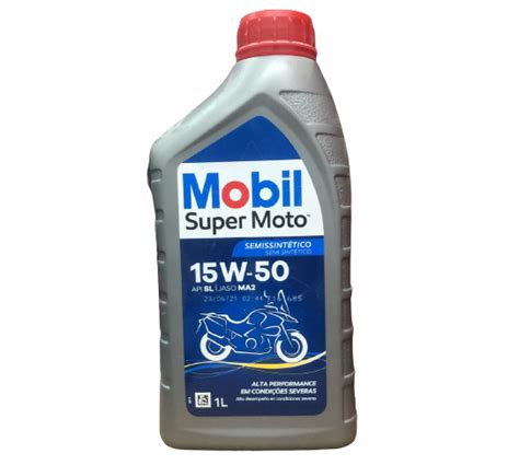 ÓLEO MOBIL SUPER MOTO 4T MX 15W50 SEMI SINTETICO 1 LITRO ADITIVADOS