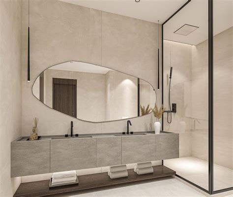 Biga Asymmetrical Mirror Home Decor Aesthetic Wall Mirror Bathroom