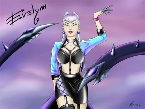 Come Take A Look Before Falling At My Feet Evelynn Fanart By Me Rkda