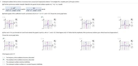 Solved A Find The Synchronous Solution AcosΩt BsinΩt To