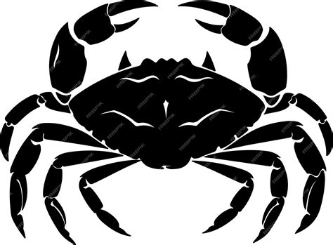 Premium Vector Crab Silhouette Vector Illustration White Background