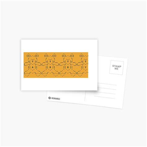 Teddy Bear Ascii Art Abby Postcard By Picodesign Redbubble
