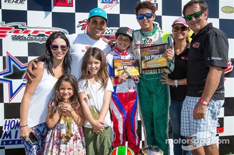 Juan Pablo Montoya With Wife Connie Montoya Son Sebastian Montoya And