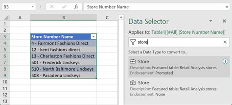 Access Power Bi Featured Tables In Excel Power Bi Microsoft Learn