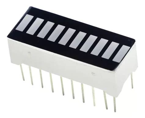 barra gráfica led 10 segmentos vu meter led vermelho arduino mercadolivre