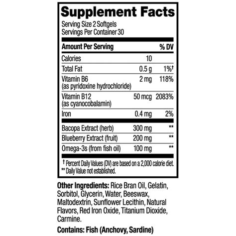 Ultra Strength Brain Softgels Olly Pbc