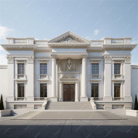 Premium Photo Luxurious Neoclassical Revival Building With Italianate