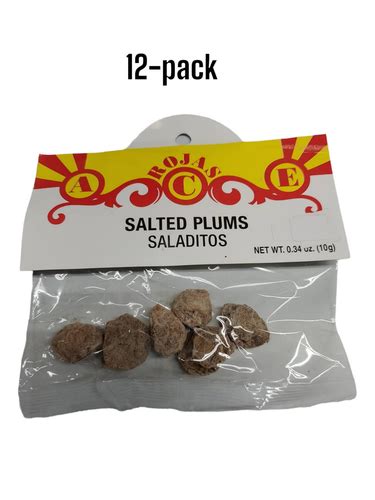 12 Pack Saladitos C Sal Salted Plums 0 34 Oz 10g Each Bag Mexican Candy Ebay
