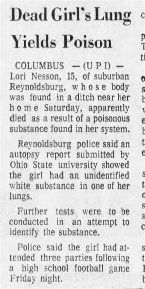 Lori Nesson 1958 1974 Find A Grave Memorial