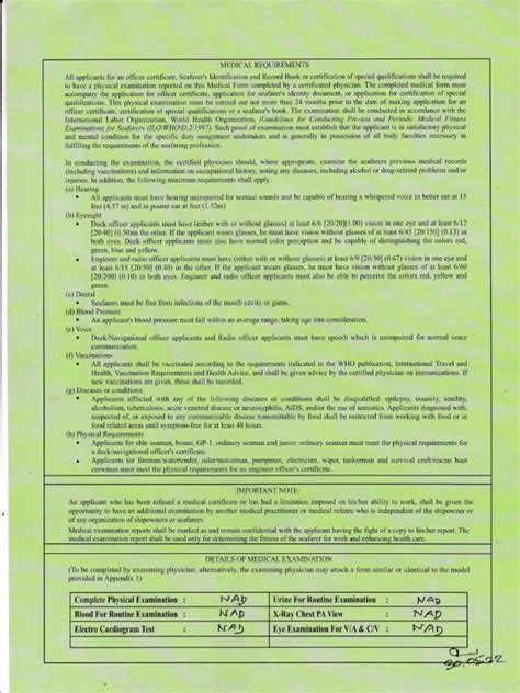 Port Health Pdf Physical Examination Sailor
