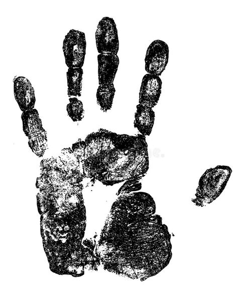 Man Handprint Stock Vector Illustration Of Palm Messy 28504207